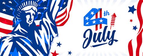 7월 4일 미국의 미국 글자 디자인이 트렌디한 미국을 흔들며 깃발과 자유의 여신상을 배경으로 합니다 0명에 대한 스톡 벡터 아트 및 기타 이미지 Istock