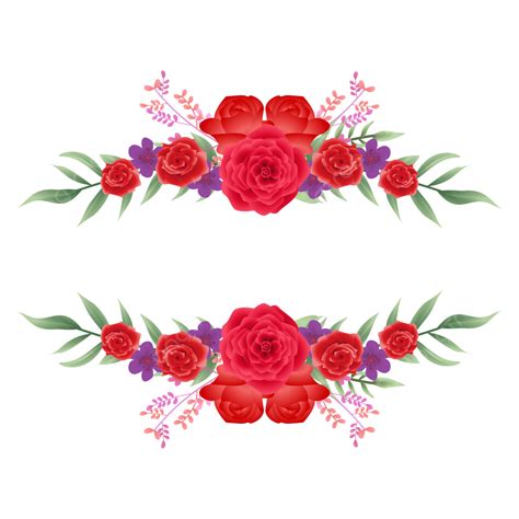 Hình ảnh Ic22828 Khung đám Cưới Với Bó Hoa Hồng đỏ Vector Png Ic22828