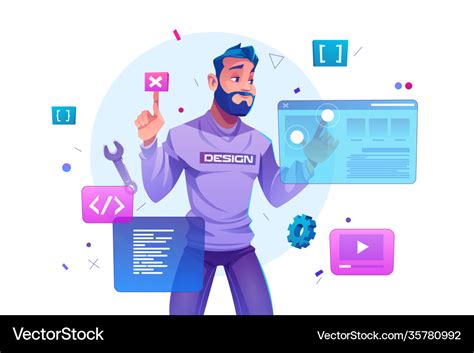 Web Development Programmer Engineering Website Vector Image