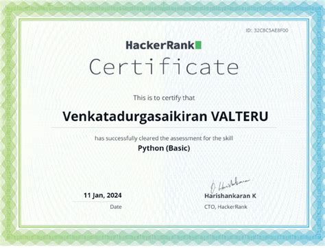 Python Basic Certificate Pdf