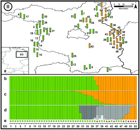Detailed Results Of The Genetic Admixture For Region Eg See Fig 5 For
