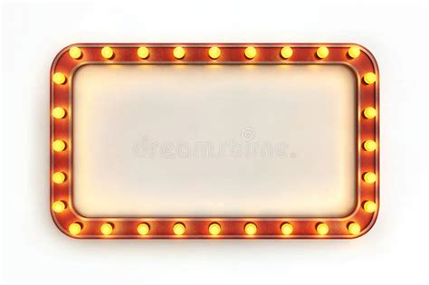 Simple Frame With White Background And Red Border With Lights Stock Illustration Illustration