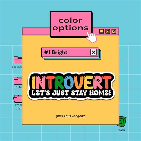 Introvert Sticker For Laptop Funny Introvert T Cute Introvert