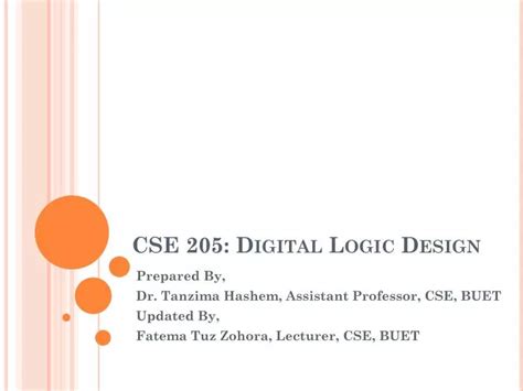 Ppt Cse 205 Digital Logic Design Powerpoint Presentation Free Download Id5578655