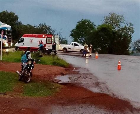 Acidente deixa motociclista ferido na BR 285 em São Luiz Gonzaga