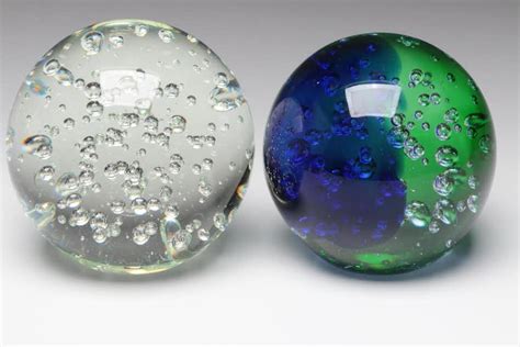 Controlled Bubble Art Glass Paperweights Ebth