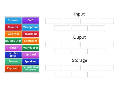 Input Output And Storage Devices Group Sort