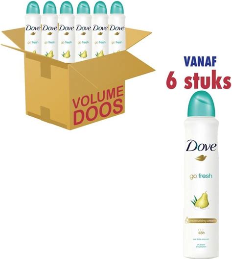 Dove Go Fresh Peer And Aloë Vera Deodorant Spray 6 X 250 Ml