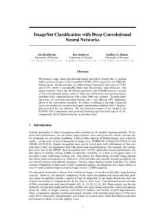 ImageNet Classiﬁcation with Deep Convolutional Neural imagenet