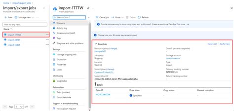 View Status Of Azure Import Export Jobs Microsoft Learn