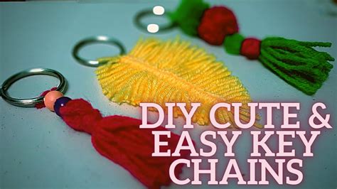 DIY Cute Easy Key Chains I How To Make Key Rings At Home