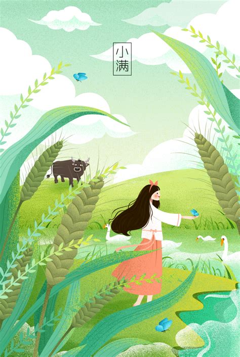 小满二十四节气插图 堆糖，美图壁纸兴趣社区
