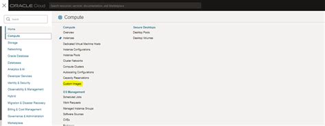 Creating A Compute Instance From Oracle Cloud Infrastructure Custom Compute Images