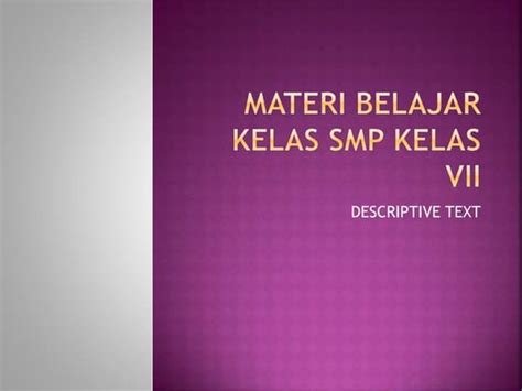 Descriptive Text Ppt Pptx