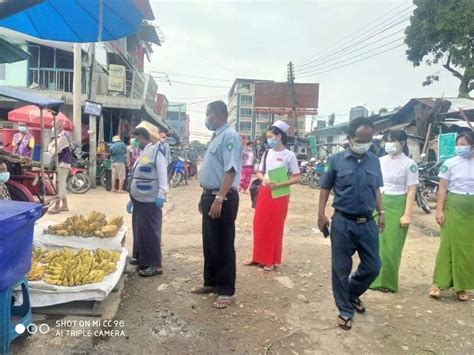 မြဝတီမြို့စည်ပင်သာယာရေးအဖွဲ့ပိုင် ဘုရင့်နောင်ဈေးအတွင်း အပြင်နေရာများတွင