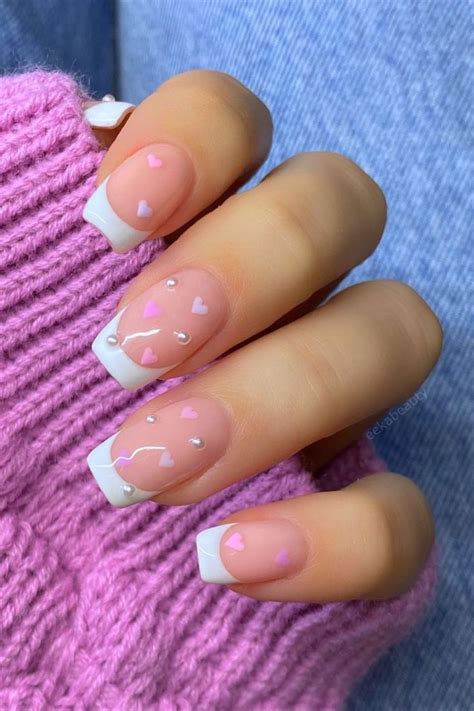 15 Cute Valentines Day Nail Design Ideas False Nails Stylish Nails