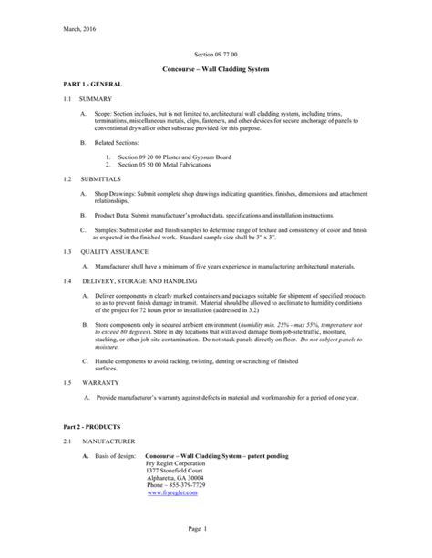 3 Part Guide Specification