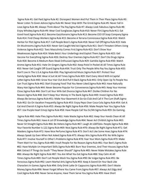 Sigma Rules Pdf