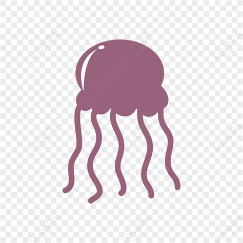 보라색 귀여운 만화 해파리아름다운하얀 Png 일러스트 무료 다운로드 Lovepik