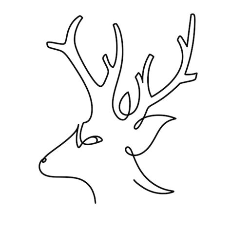 Premium Vector Vector Continuous One Line Deer Illustration