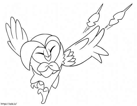 Pokémon Dartrix 3 Para Colorear