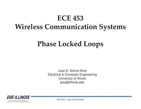 Pdf Ece 453 Wireless Communication Systems Phase Locked Loopsemlab