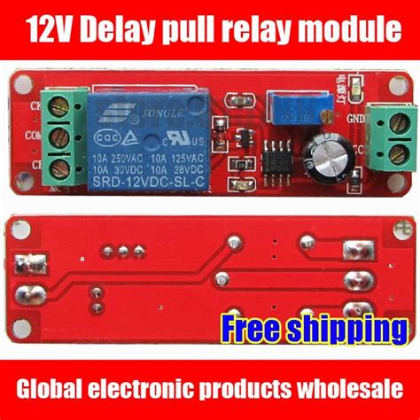 Free Shipping V Delay Pull Relay Module Monostable Switch Delay Switch Timer Delay Relay