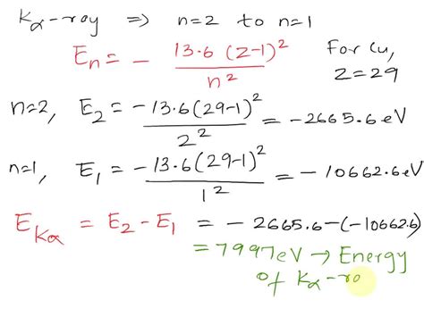 Solved What Are The Approximate Energies Of The Kα And Kβ X Rays For
