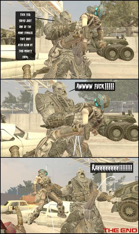Rule 34 Comic Female Female Cog Soldier Gears Of War General Raam
