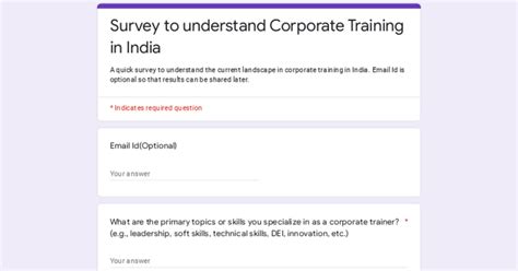 Satyajit Senapati On Linkedin Survey To Understand Corporate Training