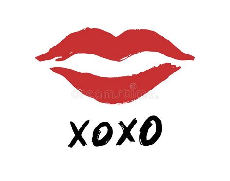 Pink Red Lipstick Kiss Symbol Hugs And Kisses Text Xoxo Lips Xo Xo
