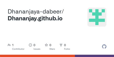 Github Dhananjaya Dabeer Dhananjay Github Io