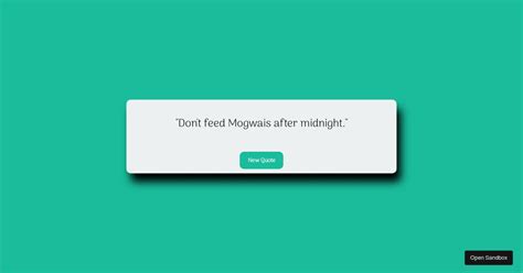 Quote Generator Codesandbox