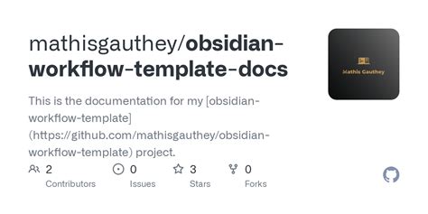 Github Mathisgautheyobsidian Workflow Template Docs This Is The