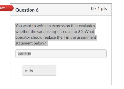 Solved You Want To Write An Expression That Evaluates Chegg
