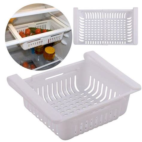 Раздвижной Пластиковый Контейнер для Хранения Продуктов в Холодильнике Storage Rack — Купить