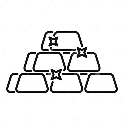 Barras De Ouro Empilhadas Com Estrelas Brilhantes Mostrando Crescimento Da Riqueza Ilustração Do