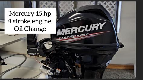 Mercury 15 hp 4 stroke engine oil change - YouTube