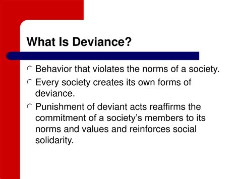 PPT Chapter 7 Deviance And Social Control PowerPoint Presentation