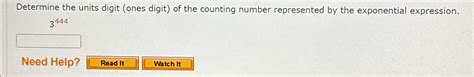 solved determine the units digit ones digit ﻿of the