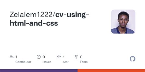 GitHub Zelalem Cv Using Html And Css