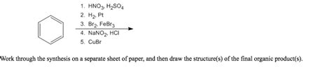 Solved Work Through The Synthesis On A Separate Sheet Of Chegg
