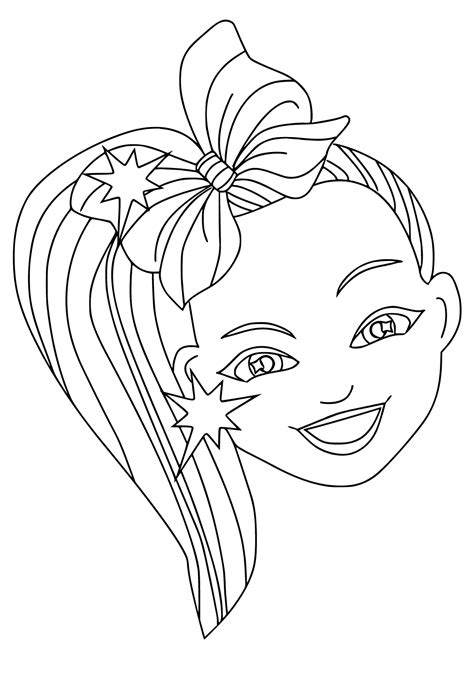Gratis Målarbild Jojo Siwa Ansikte Att Skriva Ut För Vuxna Och Barn