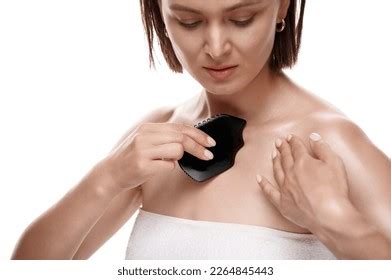 Beautiful Naked Woman Facial Jade Gua Stock Photo 2264845443 Shutterstock