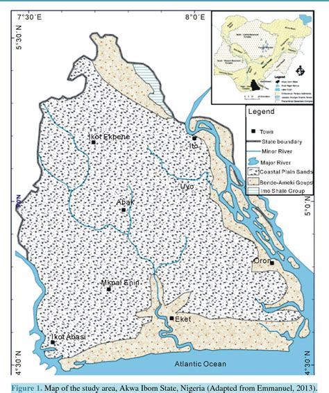 Figure 1 From Numerical Groundwater Flow Modeling Of The Coastal Plain Sand Aquifer Akwa Ibom