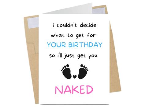 Get You Naked Naughty Birthday Card For Husband Or Boyfriend Funny And Flirty Card For Him Etsy