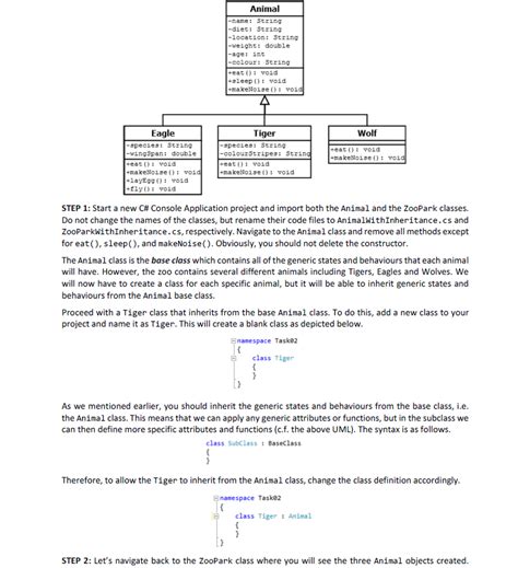 Solved This Practical Task Introduces You To Inheritance A Chegg