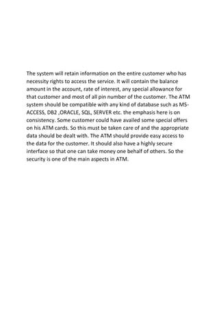 Document Atm Machine Using C Language Mini Project Pdf