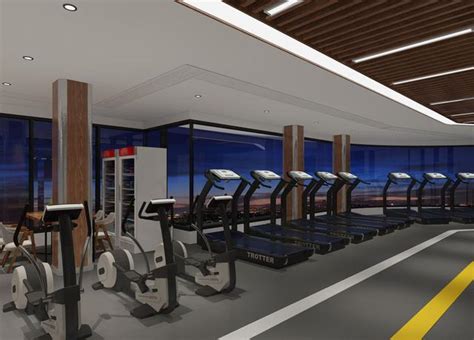 健身會所 健身房設計案例效果圖 每日頭條