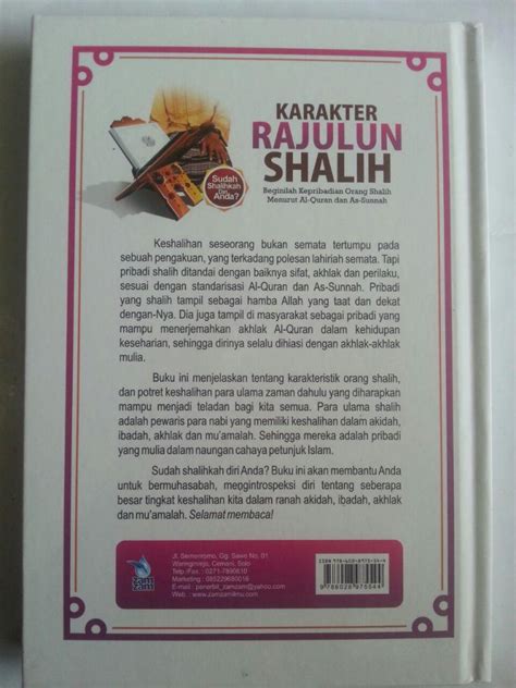Buku Karakter Rajulun Shalih Kepribadian Menurut Quran Sunnah